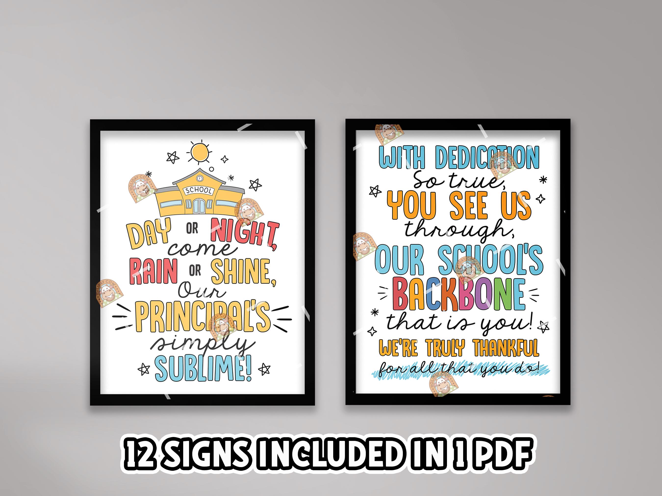 Principal Appreciation Month Sign Printable, National Principals' Month ...