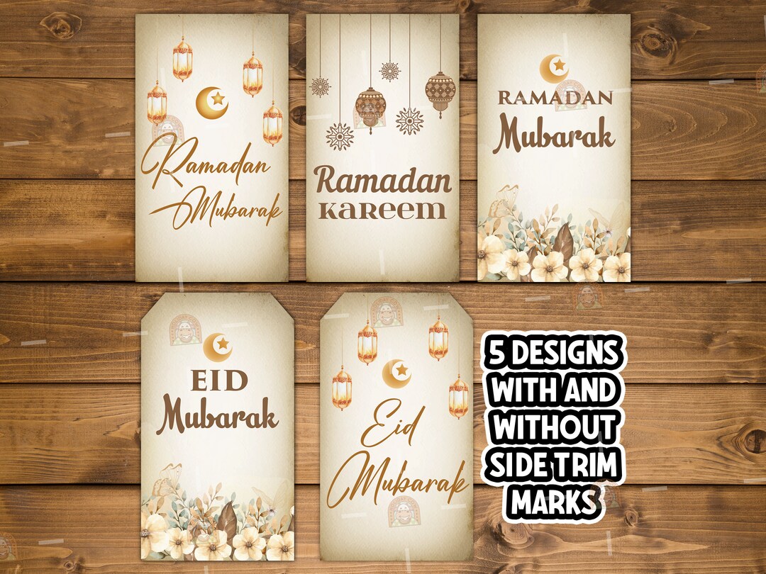 Eid Mubarak Tags, Printable Ramadan Mubarak Tags, Editable Ramadan ...