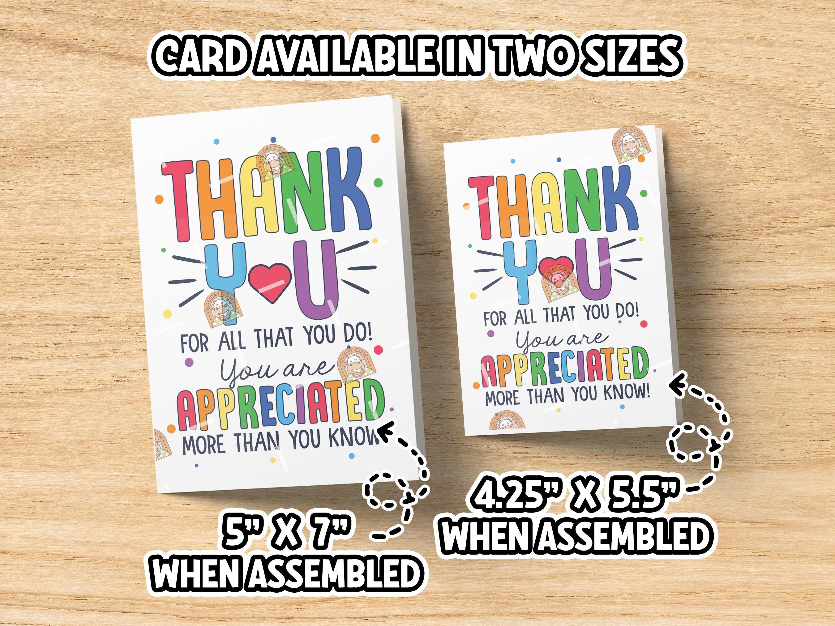 Employee Appreciation Week Gift, Staff Appreciation Card Printable ...
