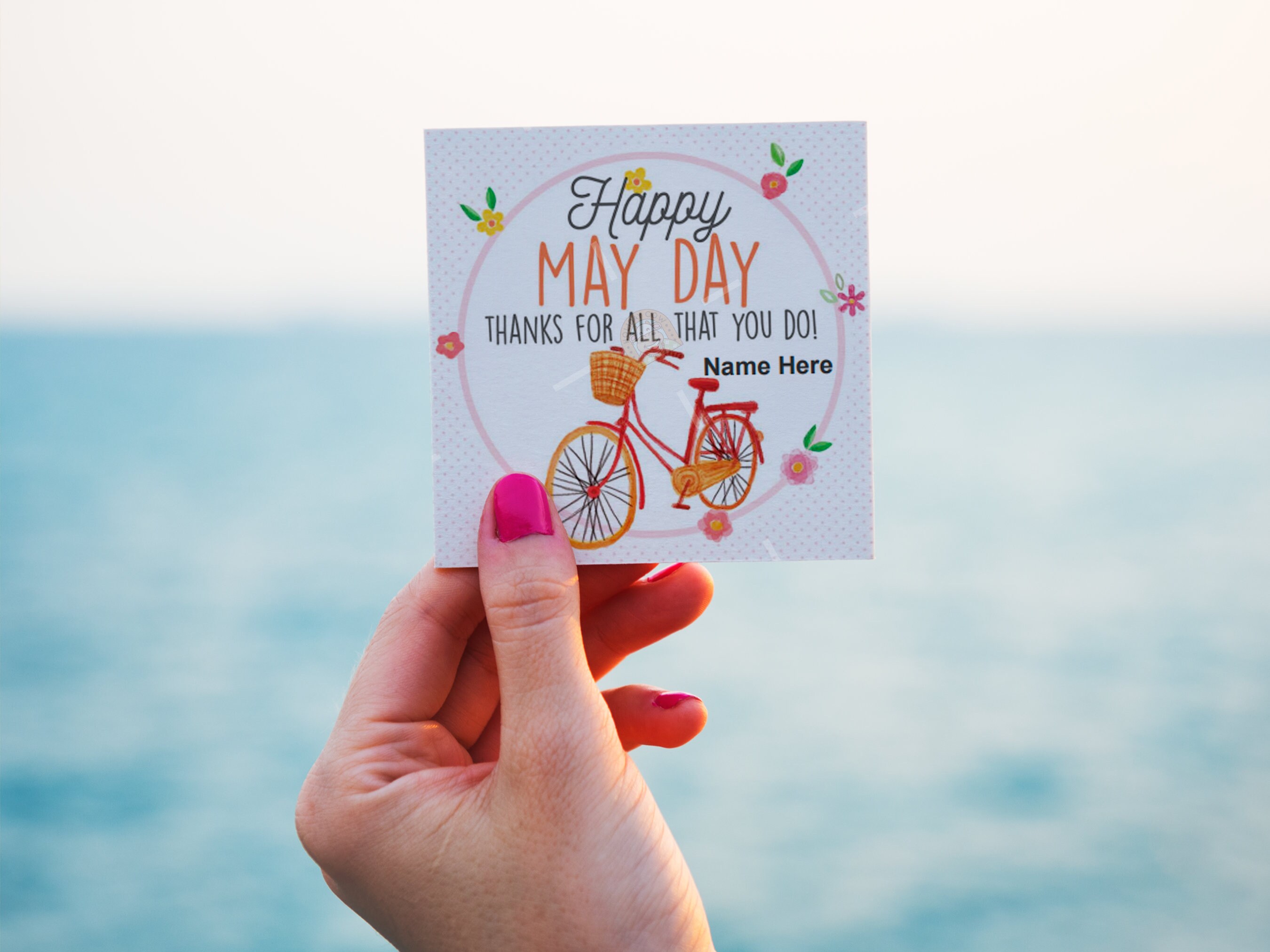 May Day Tag, Happy May Day Gift Tag Printable, Spring May Day Basket ...