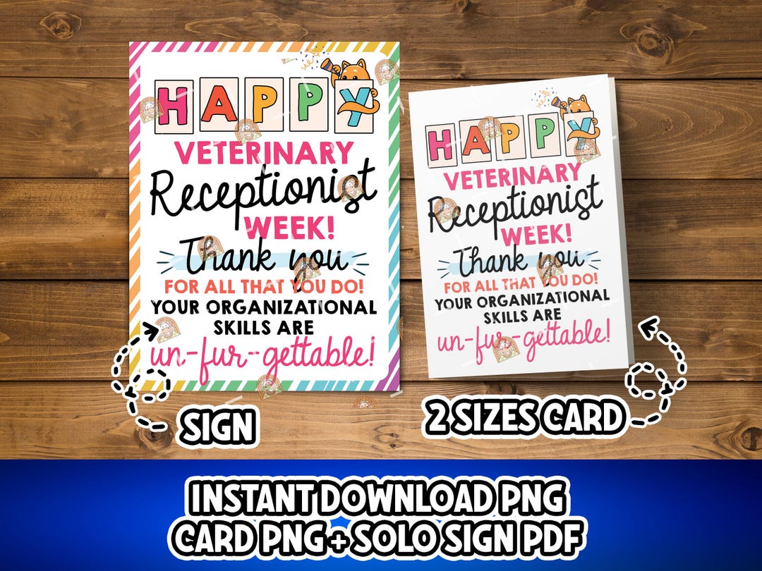 Veterinary Receptionist Week Gift, Veterinary Receptionist Appreciation ...