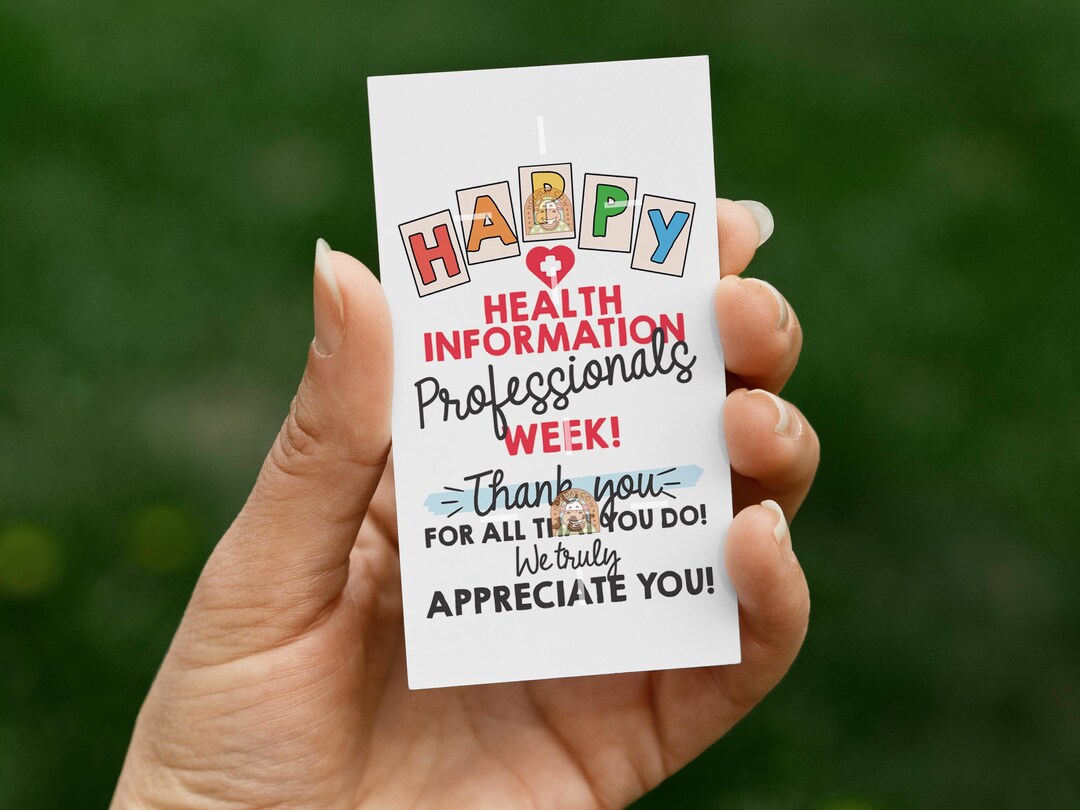 HIP Week Gift Tag, Thank You HIM Appreciation, Health Information ...