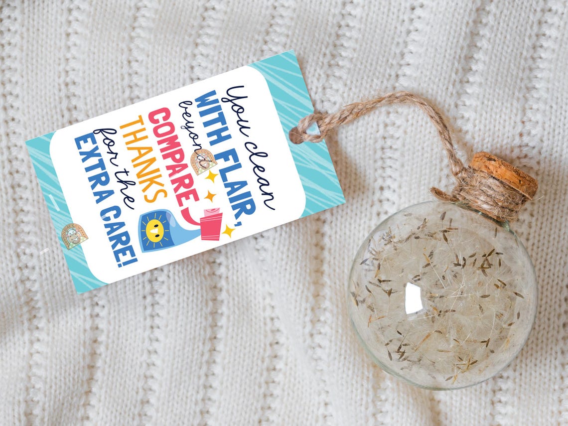 EVS Week Gift Tag Printable, Housekeeping Gift Tag, Housekeeping ...