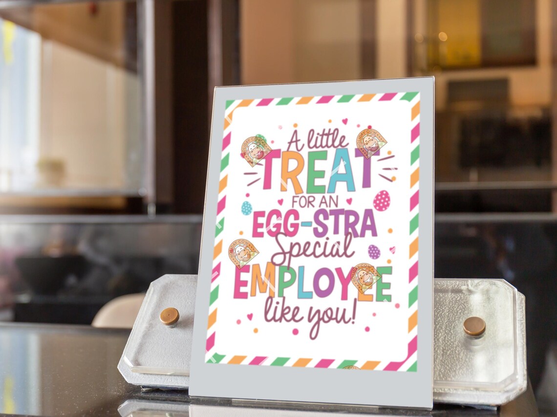 Easter Employee Gift, Printable Thank You Employee Easter Card, Staff ...