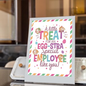 Easter Employee Gift, Printable Thank You Employee Easter Card, Staff ...