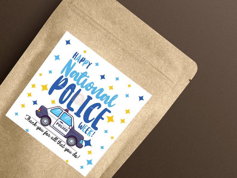 Police Week Tags Printable, National Police Officers Week Gift Tag ...