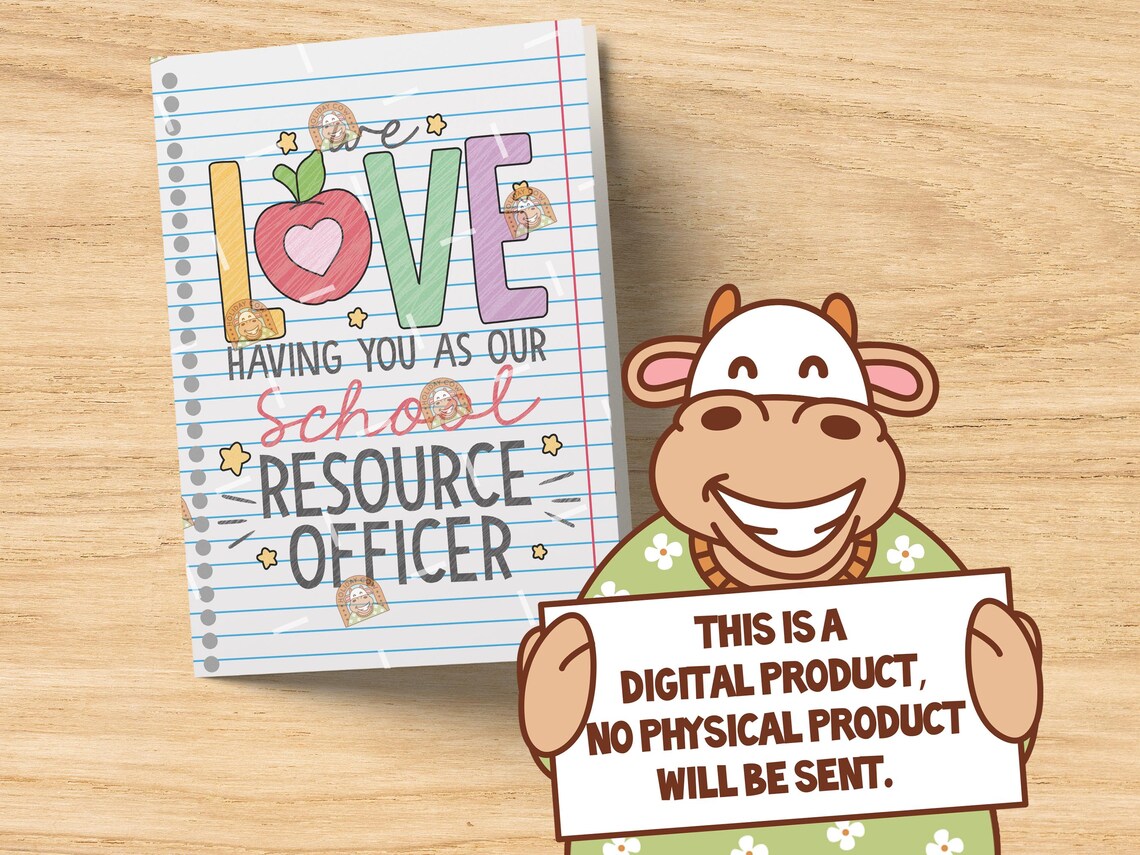 School Resource Officer Gift, School Officer Card Printable, School ...