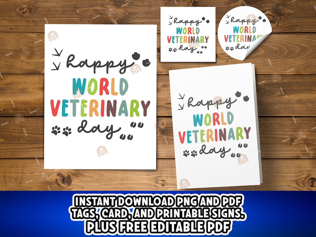 World Veterinary Day Tags, Printable Vet Appreciation Day Tags ...
