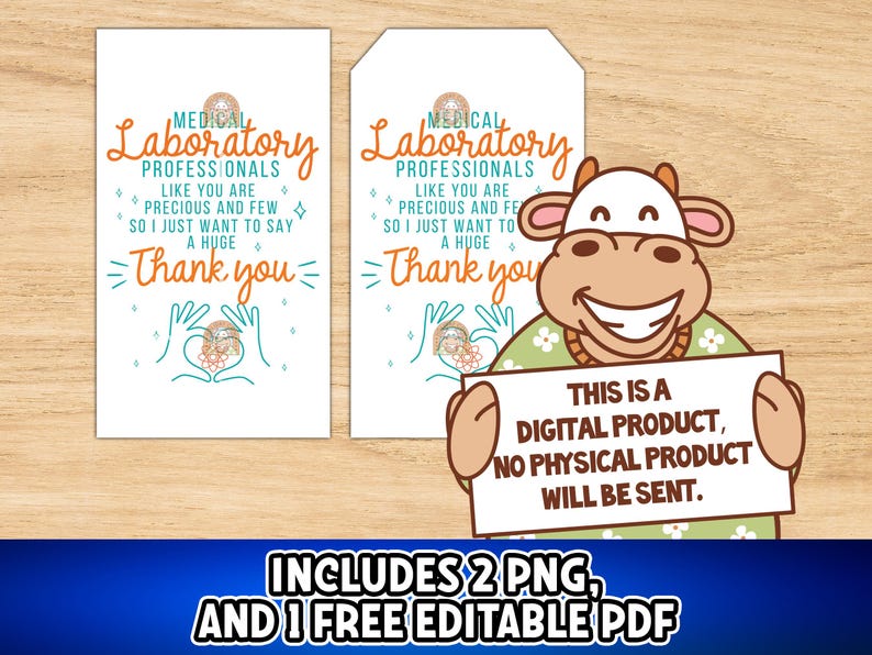 Lab Week Gift Tag Printable, Medical Laboratory Professionals Tag ...