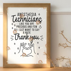 Anesthesia Tech Gift Printable, Anesthesia Tech Week Sign, Anesthesia ...