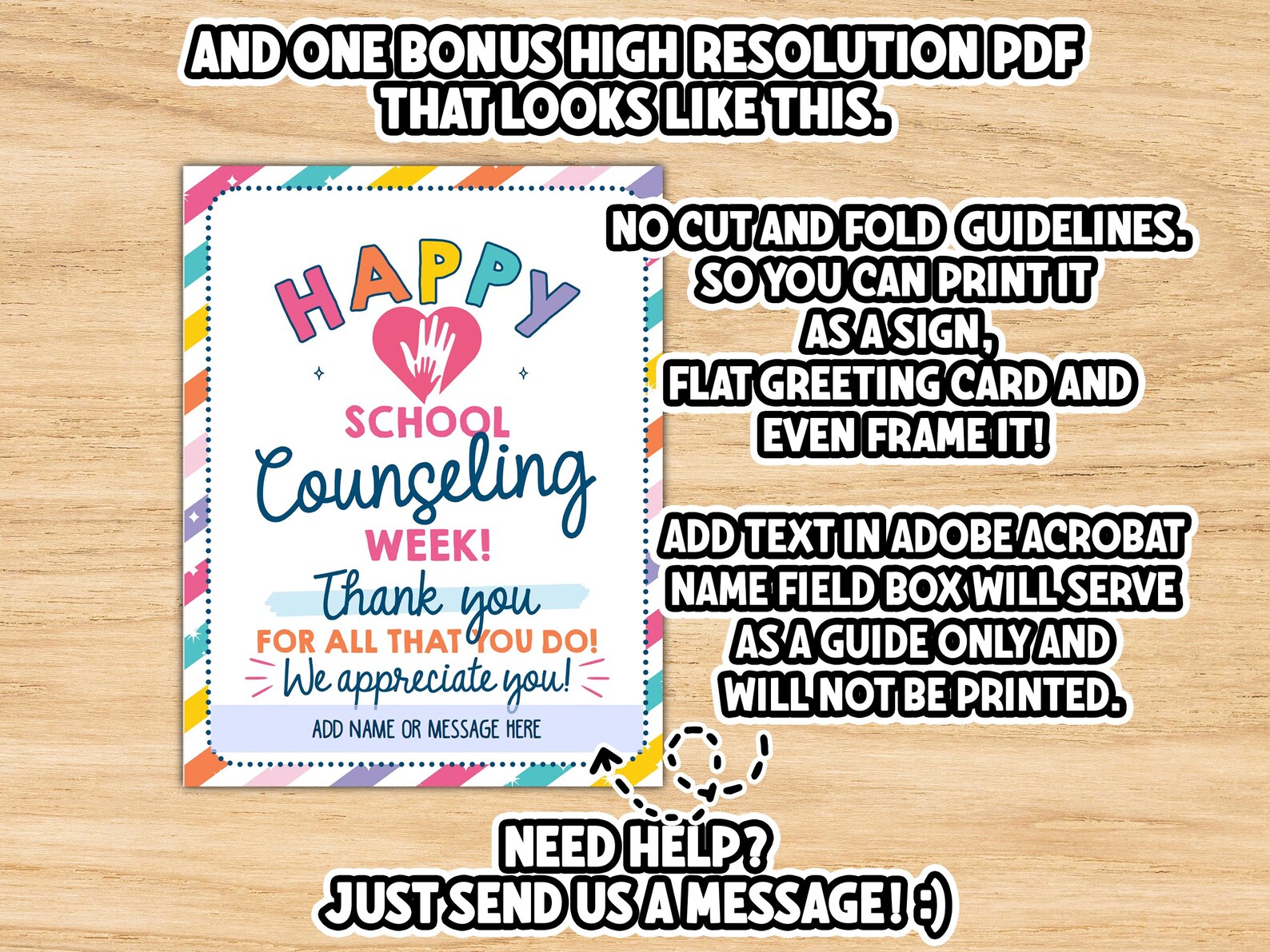 School Counseling Week Sign, Printable School Counselor Appreciation ...