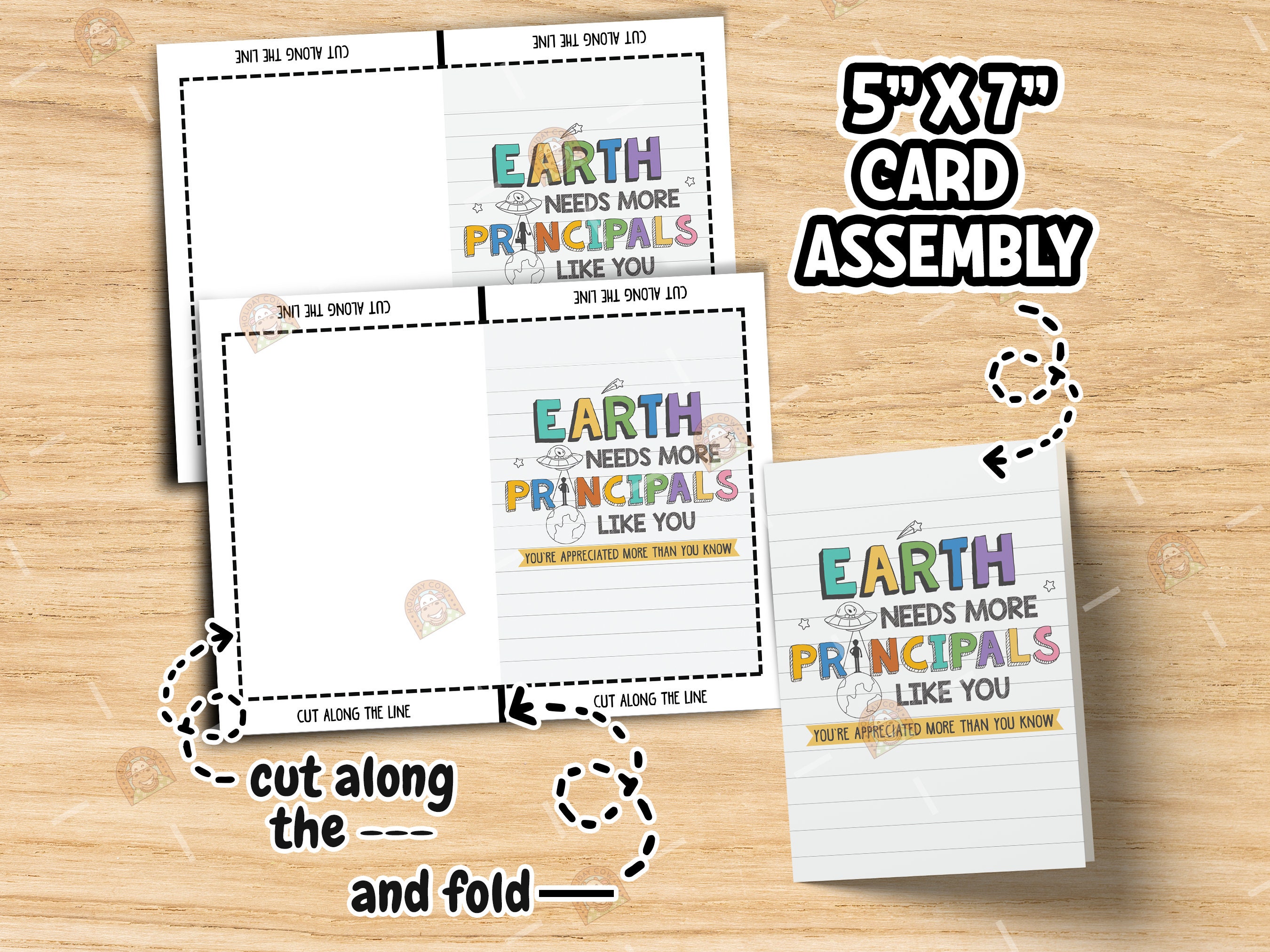 Principal Appreciation Card Printable, School Principal Gift, National ...