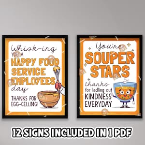 National Food Service Employees Day Signs Printable, Food Service ...