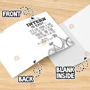 Intern Card, Printable Funny Card for Intern, Intern Day Gift, Intern ...