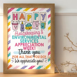 Housekeeping & Environmental Services Week Card for EVS Appreciation ...