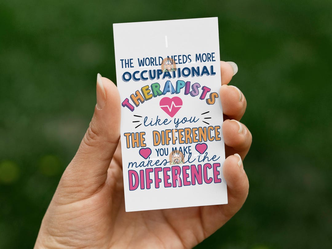 Occupational Therapy Month Gift Tag Printable, Occupational Therapist ...