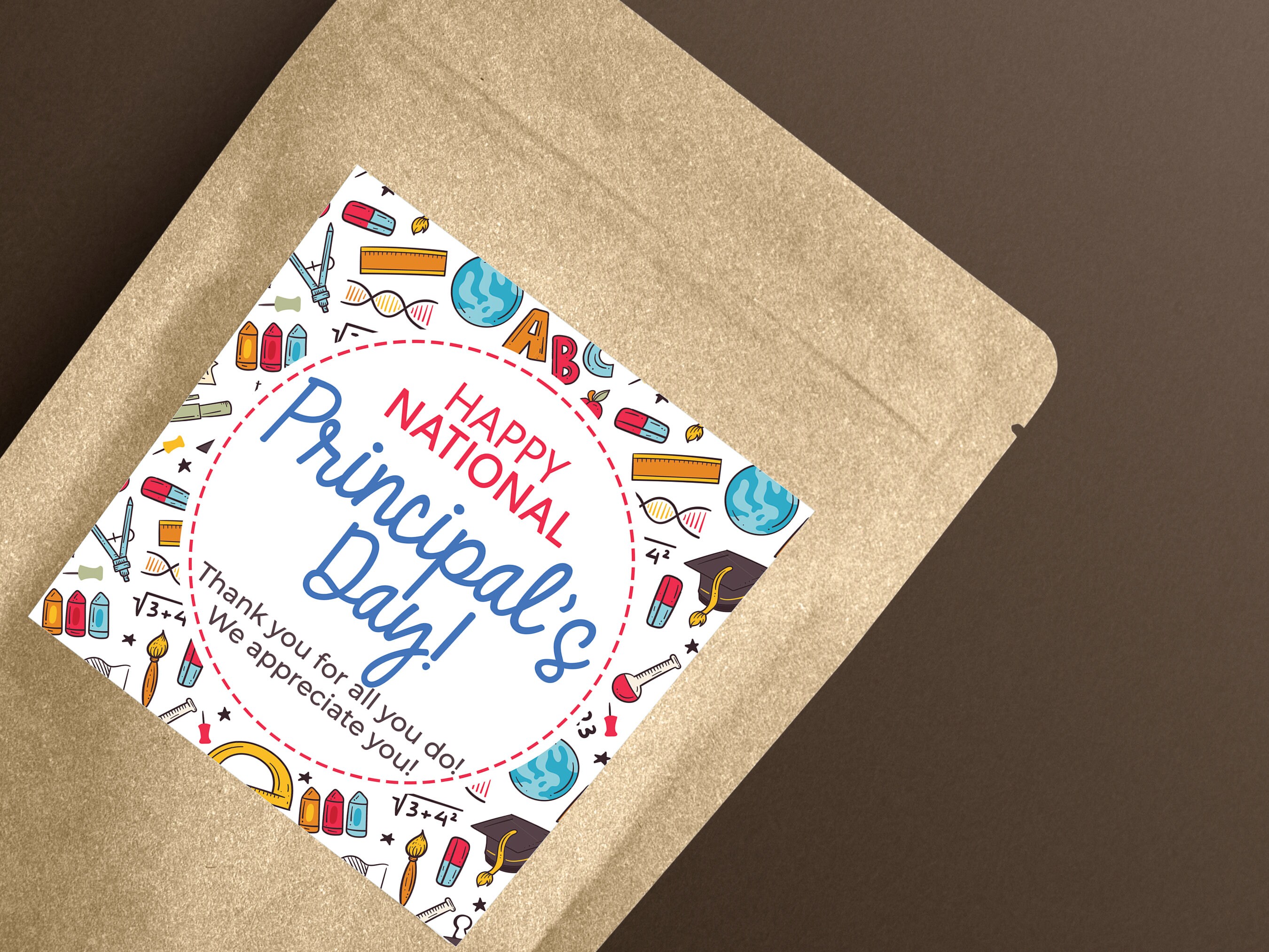 School Principal Gift Tag, Printable Principal Appreciation Tag ...