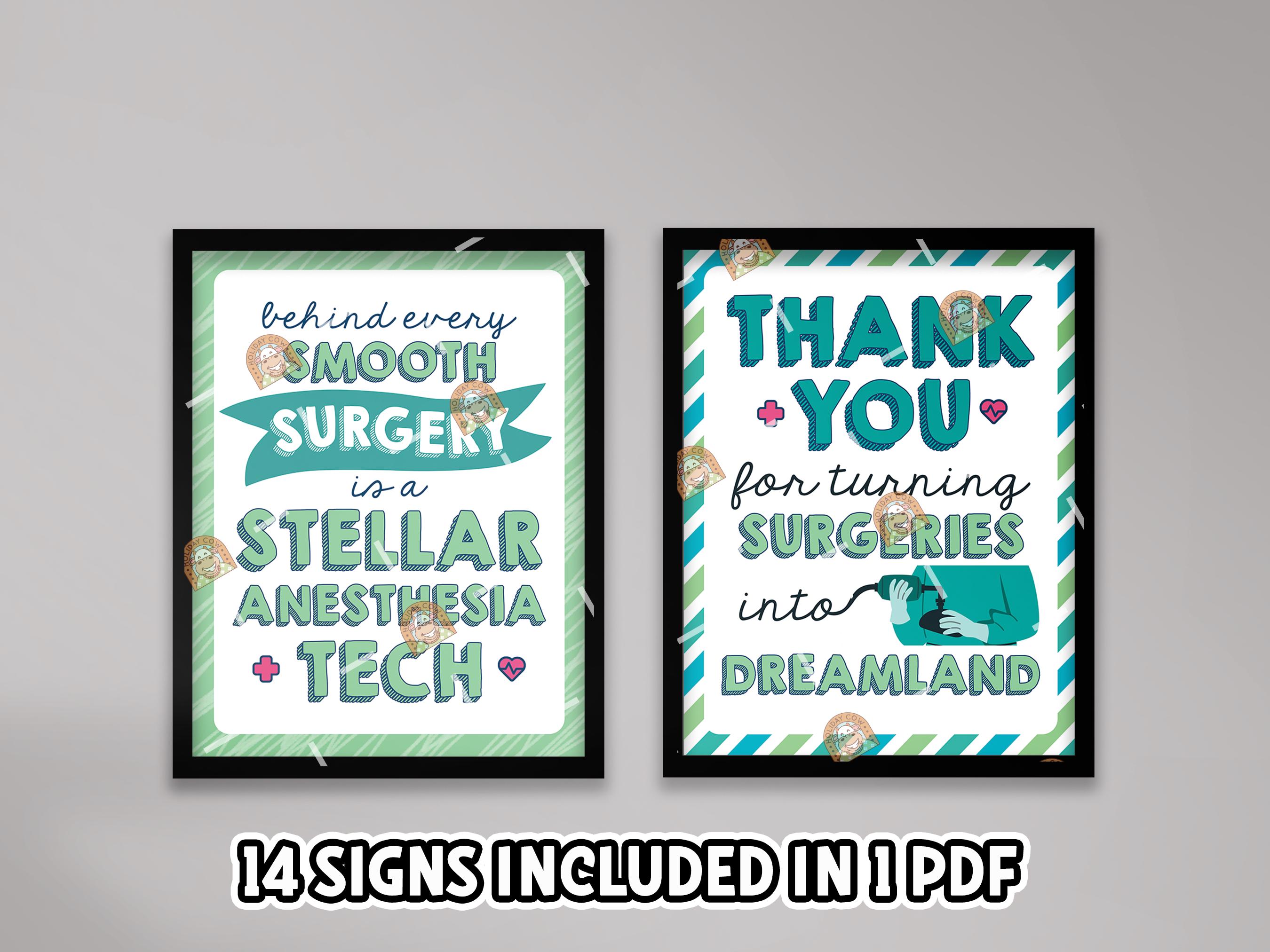 Anesthesia Tech Signs Printable, Anesthesia Tech Week Posters ...
