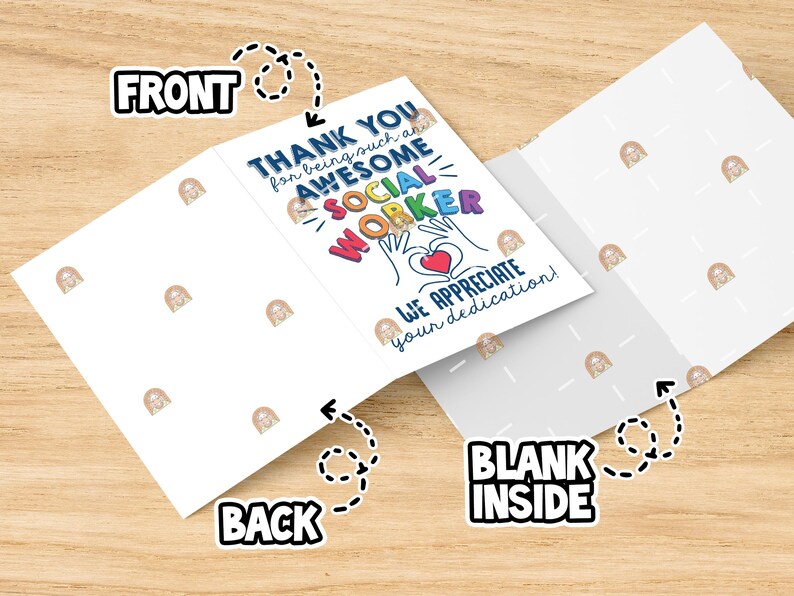 Social Worker Gift, Thank You Social Worker Card Printable, Social ...