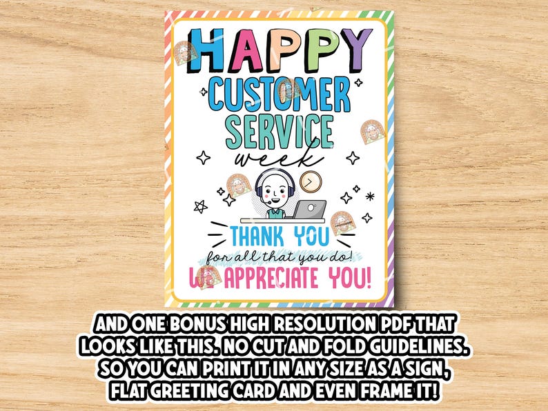 Customer Service Week Sign Printable, Happy Customer Service ...