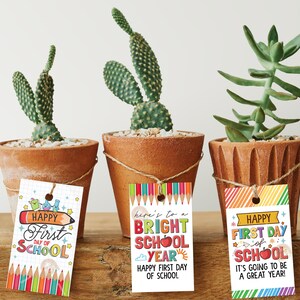 Back to School Tags Printable, First Day of School Tag, 1st Day School ...