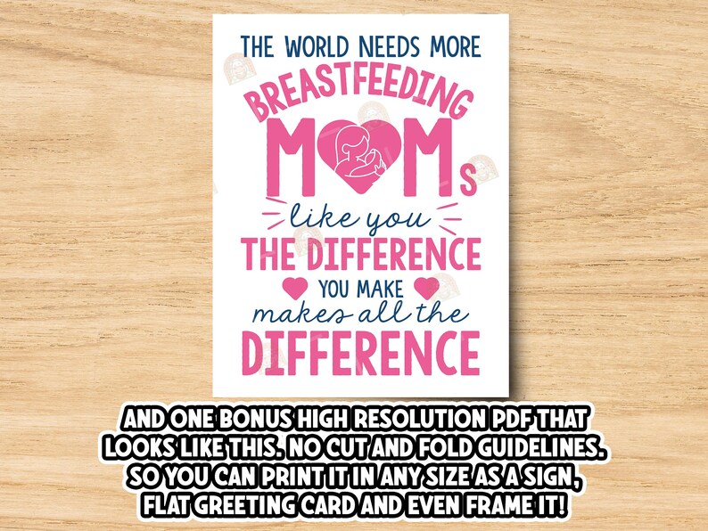 Breastfeeding Mom Gift, Printable Breastfeeding Month Sign, World ...