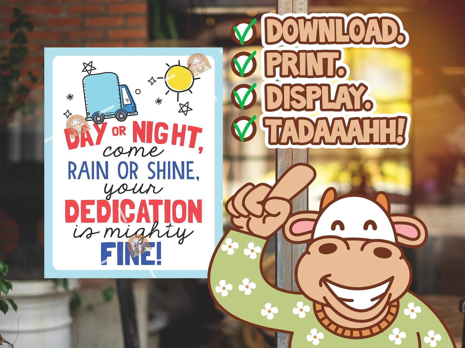 Truck Driver Appreciation Week Signs Printable, Truck Driver ...