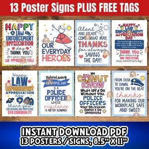 Law Enforcement Appreciation Day Signs Printable, LEAD Signs, Law ...