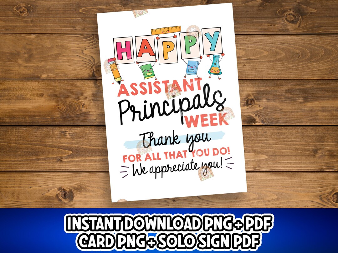 Assistant Principals Week Gift Printable, Assistant Principal ...