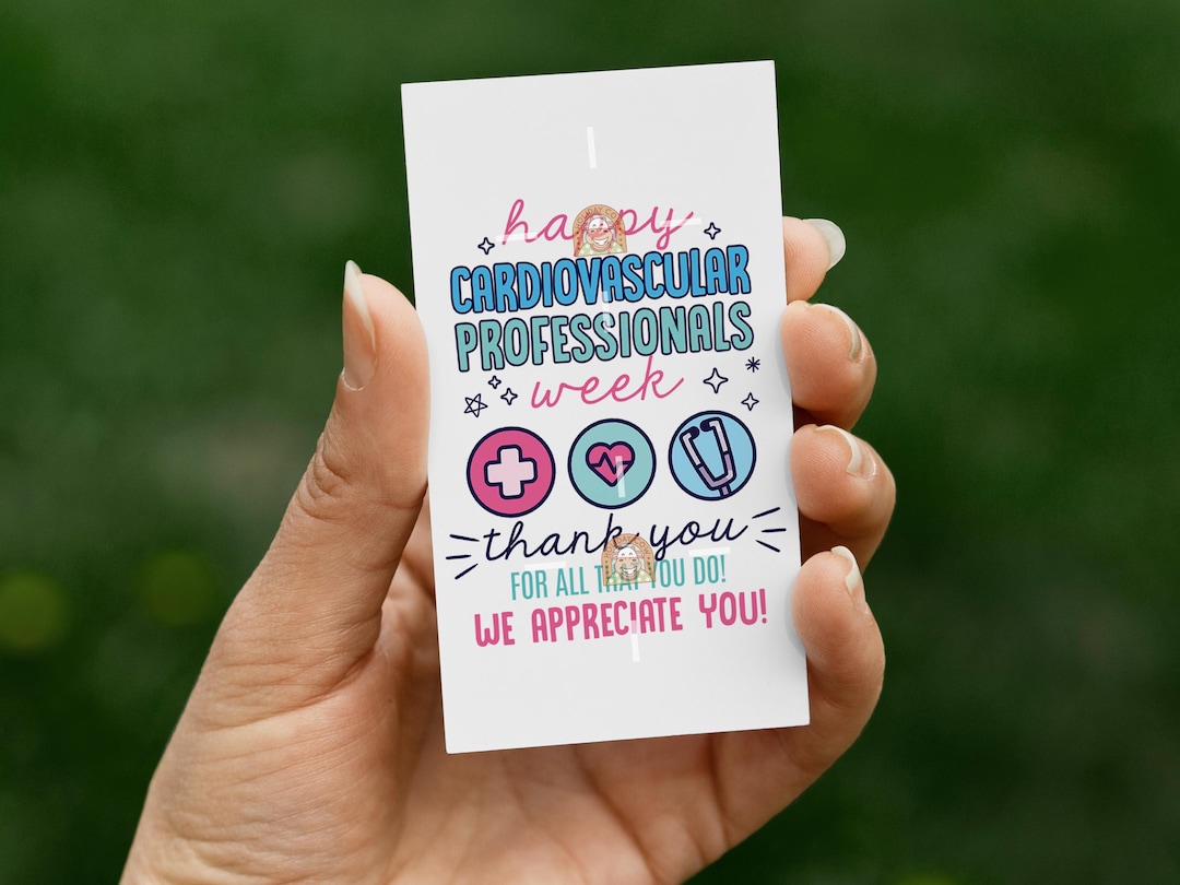 Printable Cardiovascular Professionals Week Tag, Cardiovascular Week ...