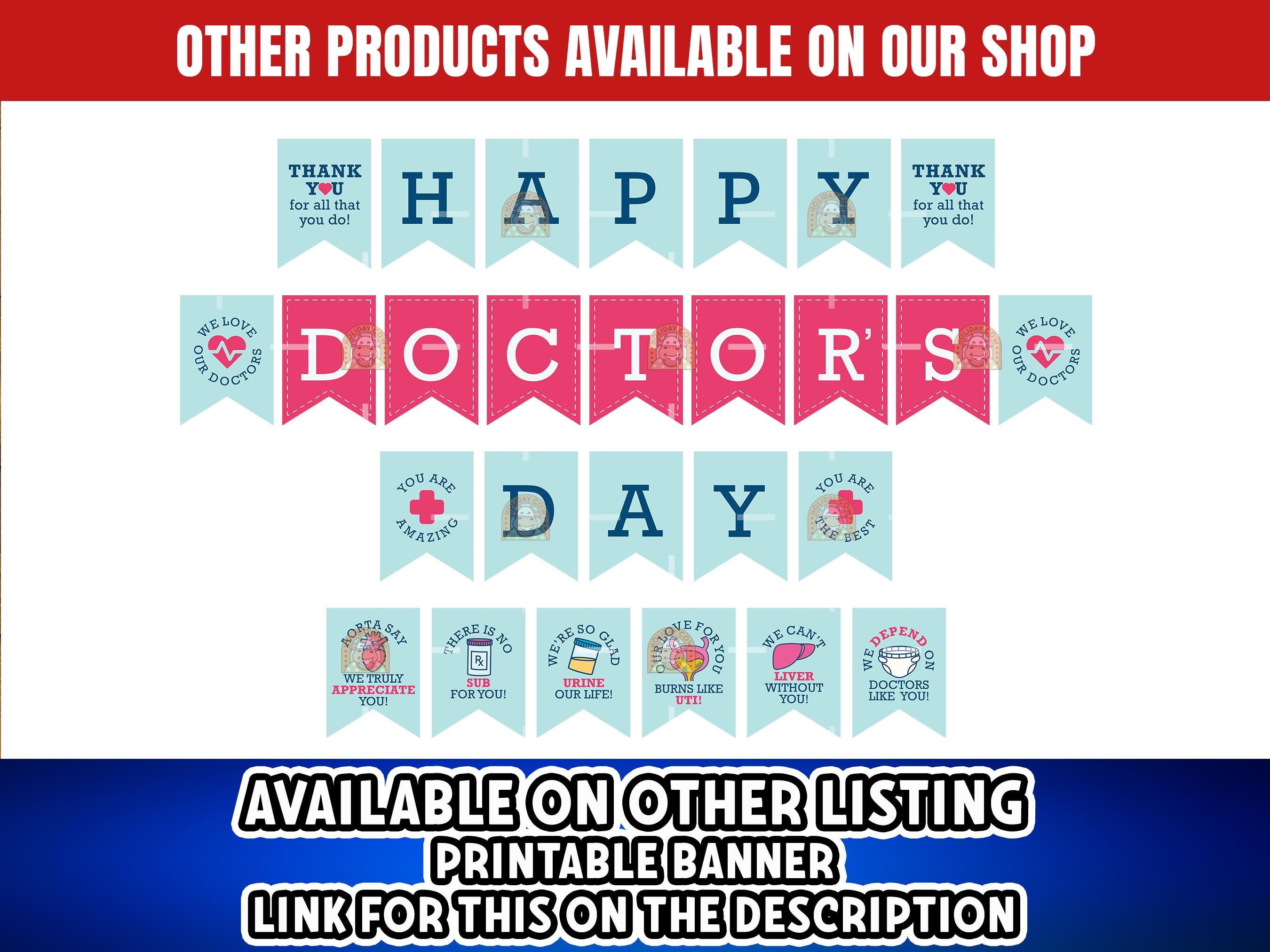 Doctor's Day Tag, Printable National Doctor's Day Tag, Surgeon Gift Tag ...