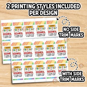 Back to School Tags Printable, First Day of School Tag, 1st Day School ...