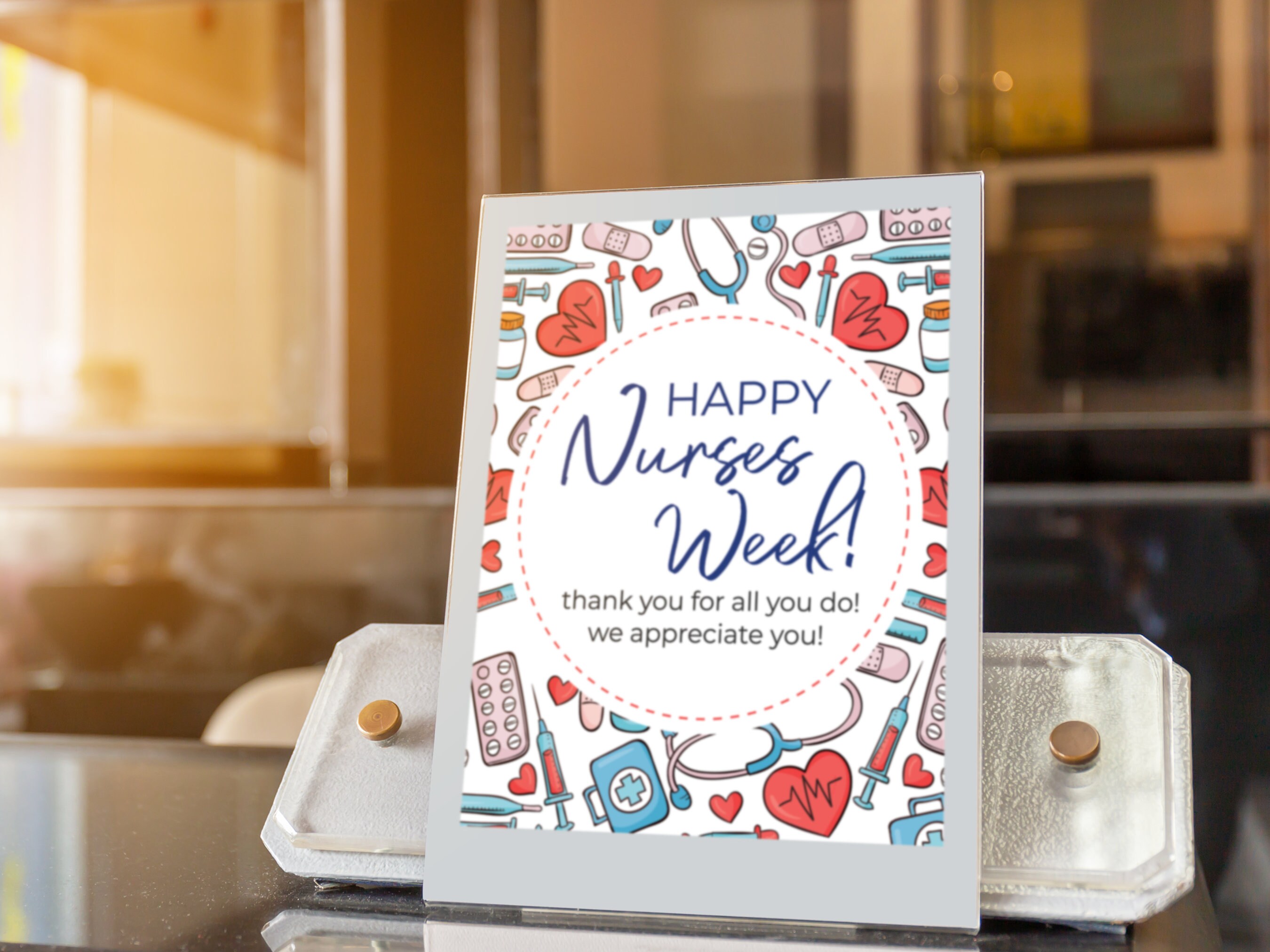 National Nurses Week Card Printable, Nurse Appreciation Card, Happy ...