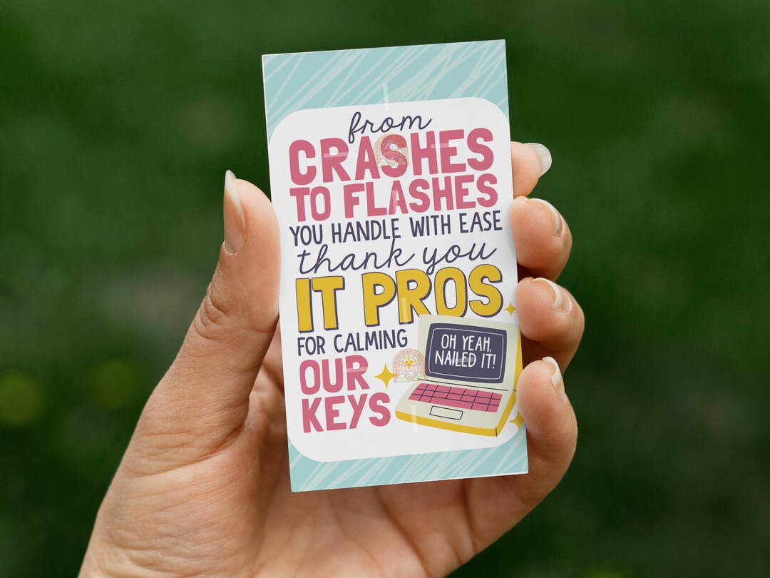 IT Professional Gift Tag, Printable IT Gift Tag for IT Professionals ...