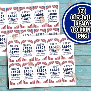Labor Day Tags, Happy Labor Day Printable Tags, Labor Day Gift Tags ...