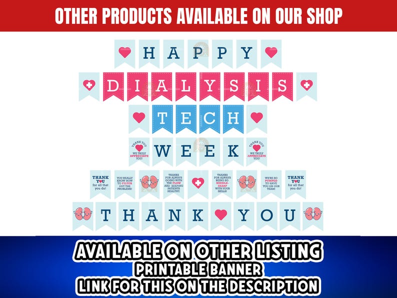 Dialysis Tech Week Sign Printable, Dialysis Tech Gift, Dialysis ...