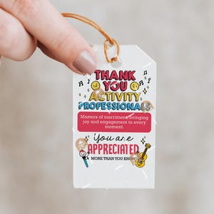 Activity Professionals Gift Tag, Printable Activity Professionals Week ...