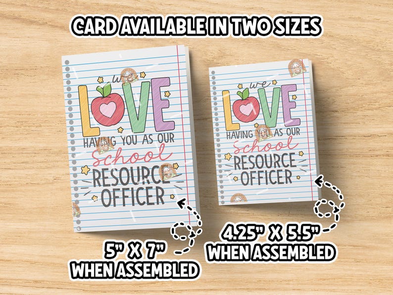 School Resource Officer Gift, School Officer Card Printable, School ...