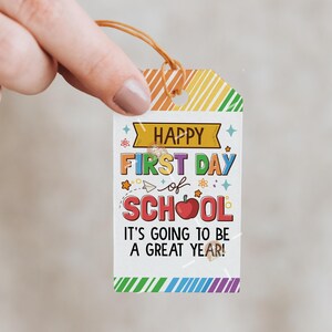 First Day of School Tag, Back to School Tags Printable, 1st Day School ...