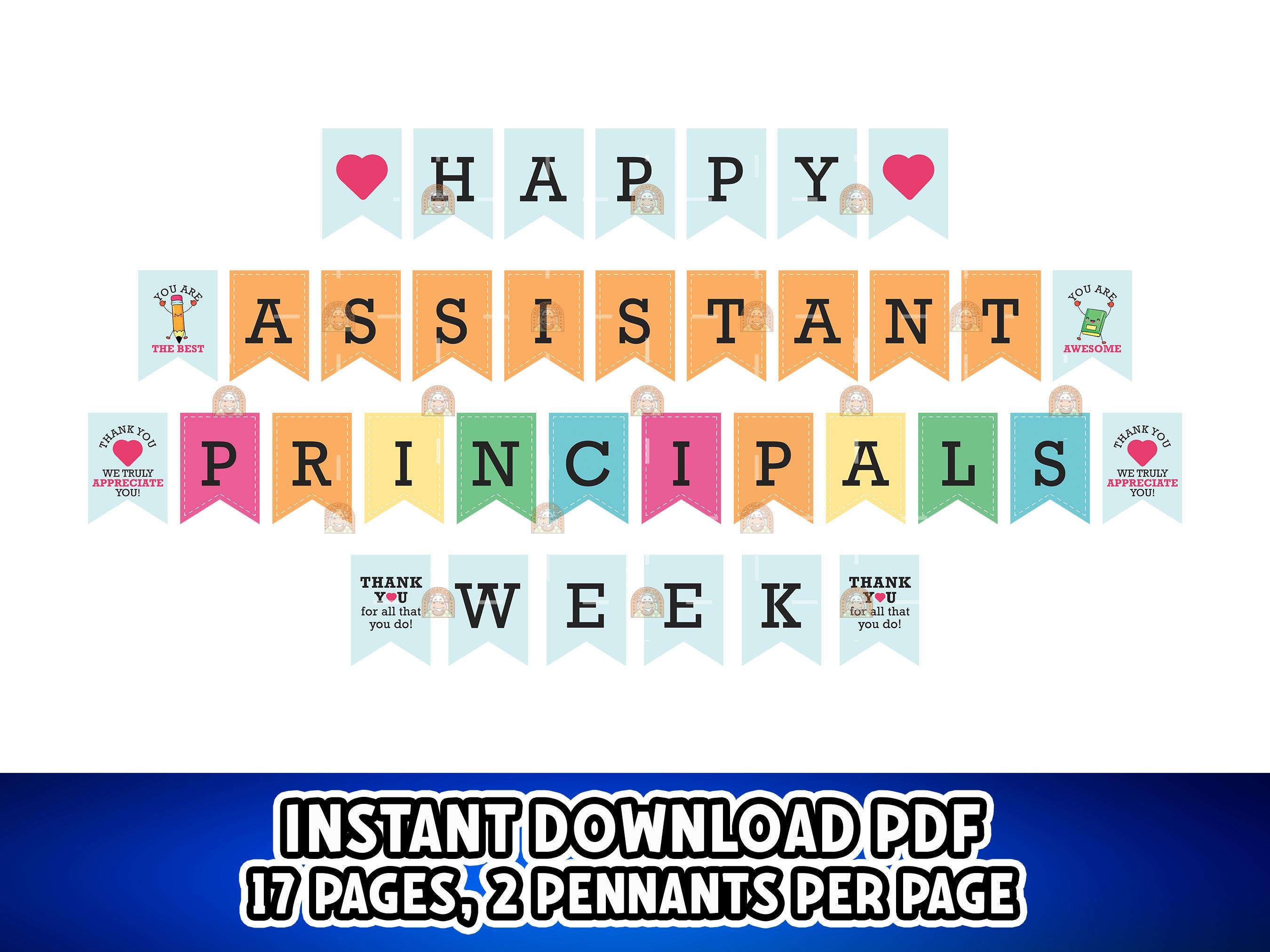 Assistant Principals Week Banner Printable, Assistant Principals ...