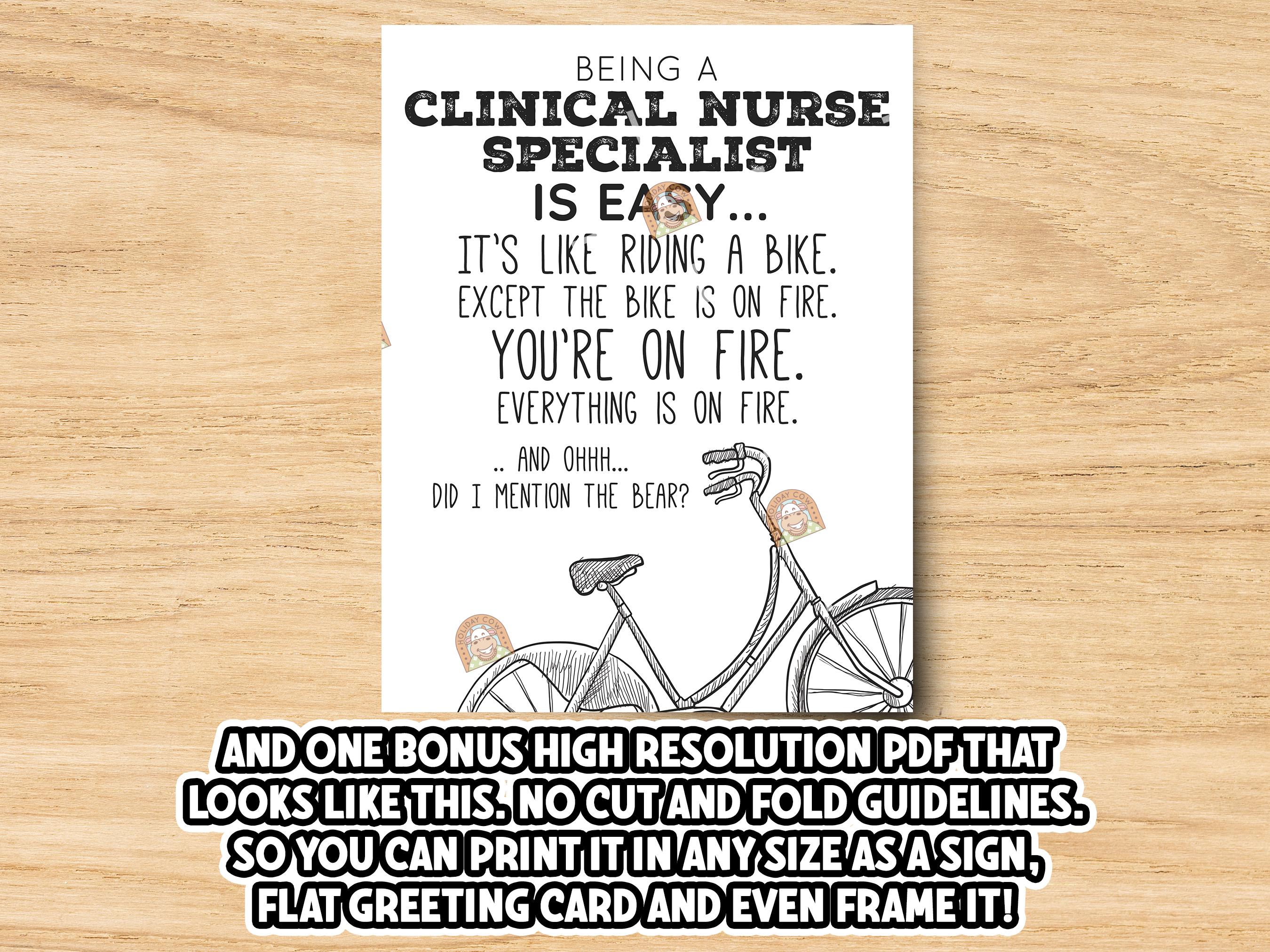 CNS Week Card Printable, CNS Thank You Card, Clinical Nurse Specialist ...