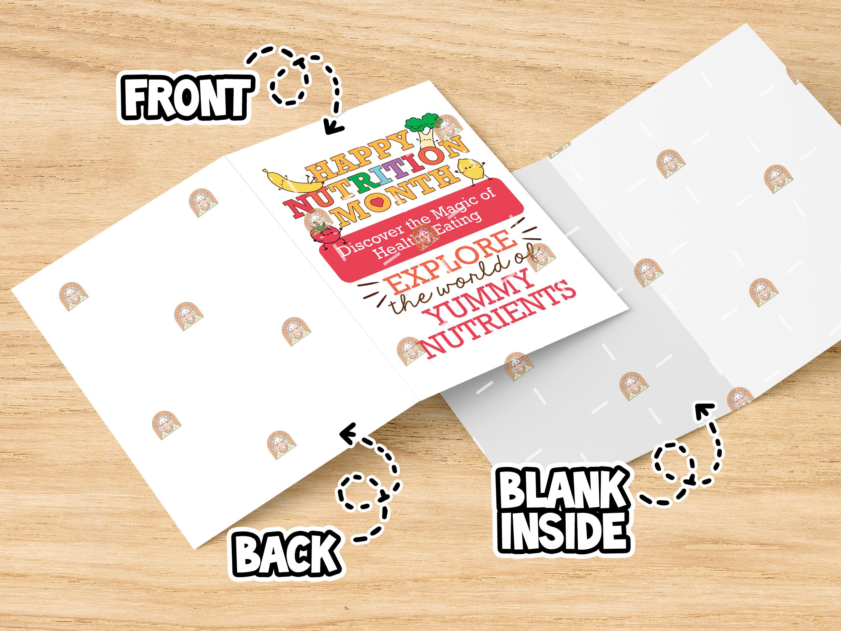 Nutrition Month Gift Printable, School Nutrition Month Décor, Nutrition ...