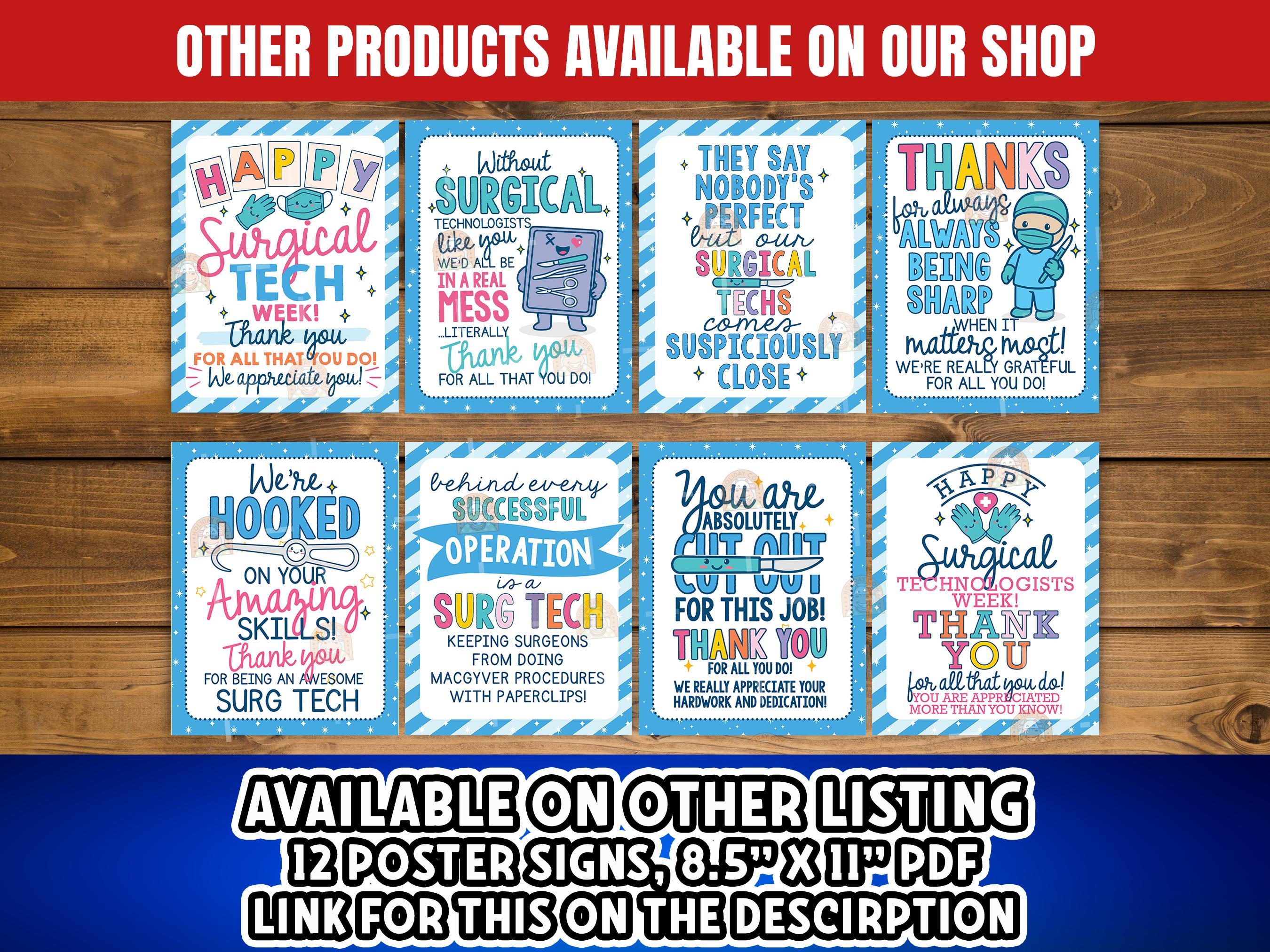 Surgical Tech Gift, Funny Surgical Tech Week, Printable Surg Tech Week ...