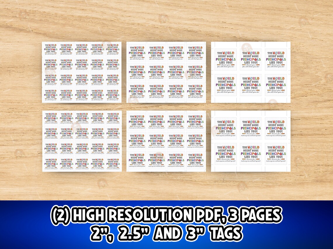 Principal Appreciation Tag, School Principal Gift Tag Printable ...