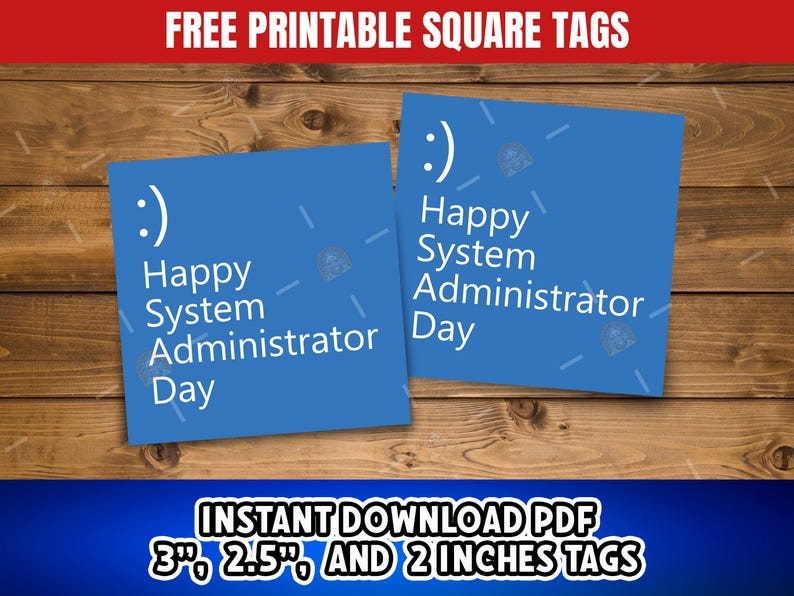 Sysadmin Sign Bundle, Printable System Administrator Day Poster ...