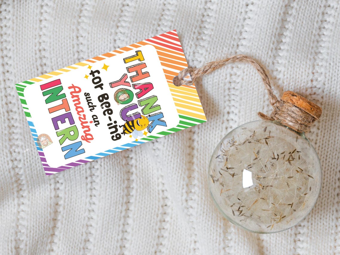 Intern Tag, Printable Tags for Intern, National Intern Day Gift Tags ...