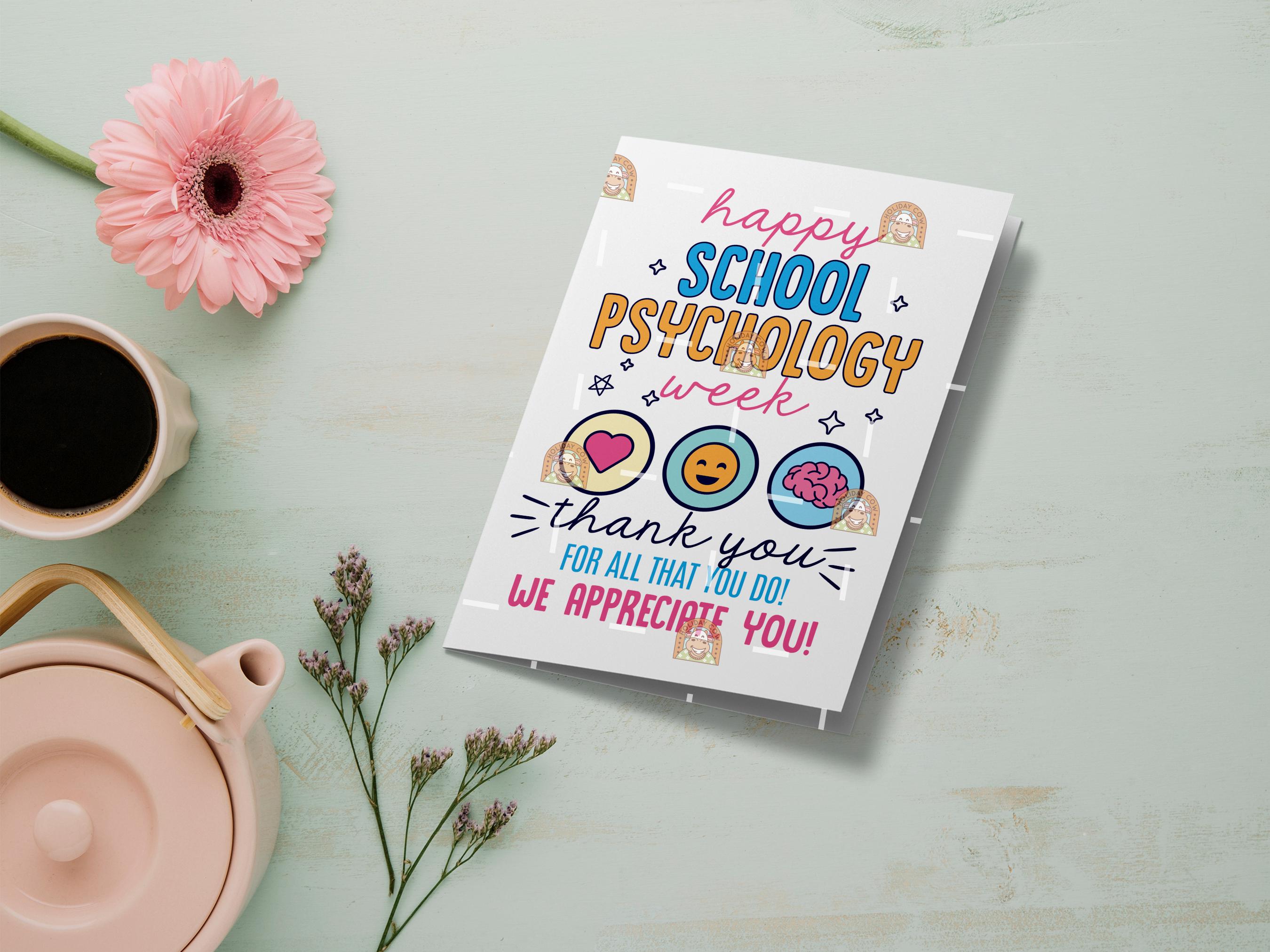 School Psychology Week Card Printable, School Psych Gift, School ...