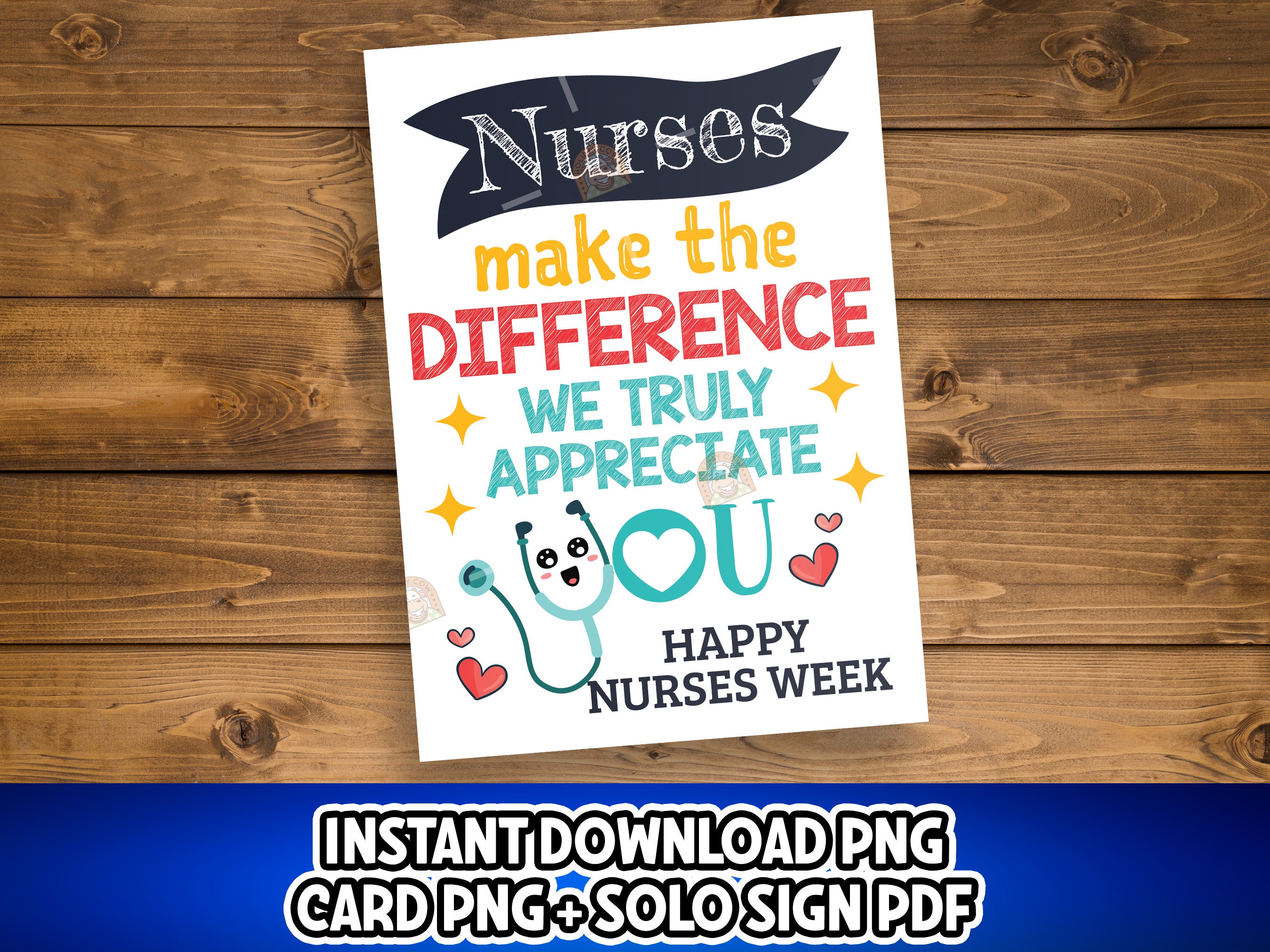Nurses Week Card Printable, Nurse Appreciation Card, Nurse Thank You Gift, Nurse Week Gift ...