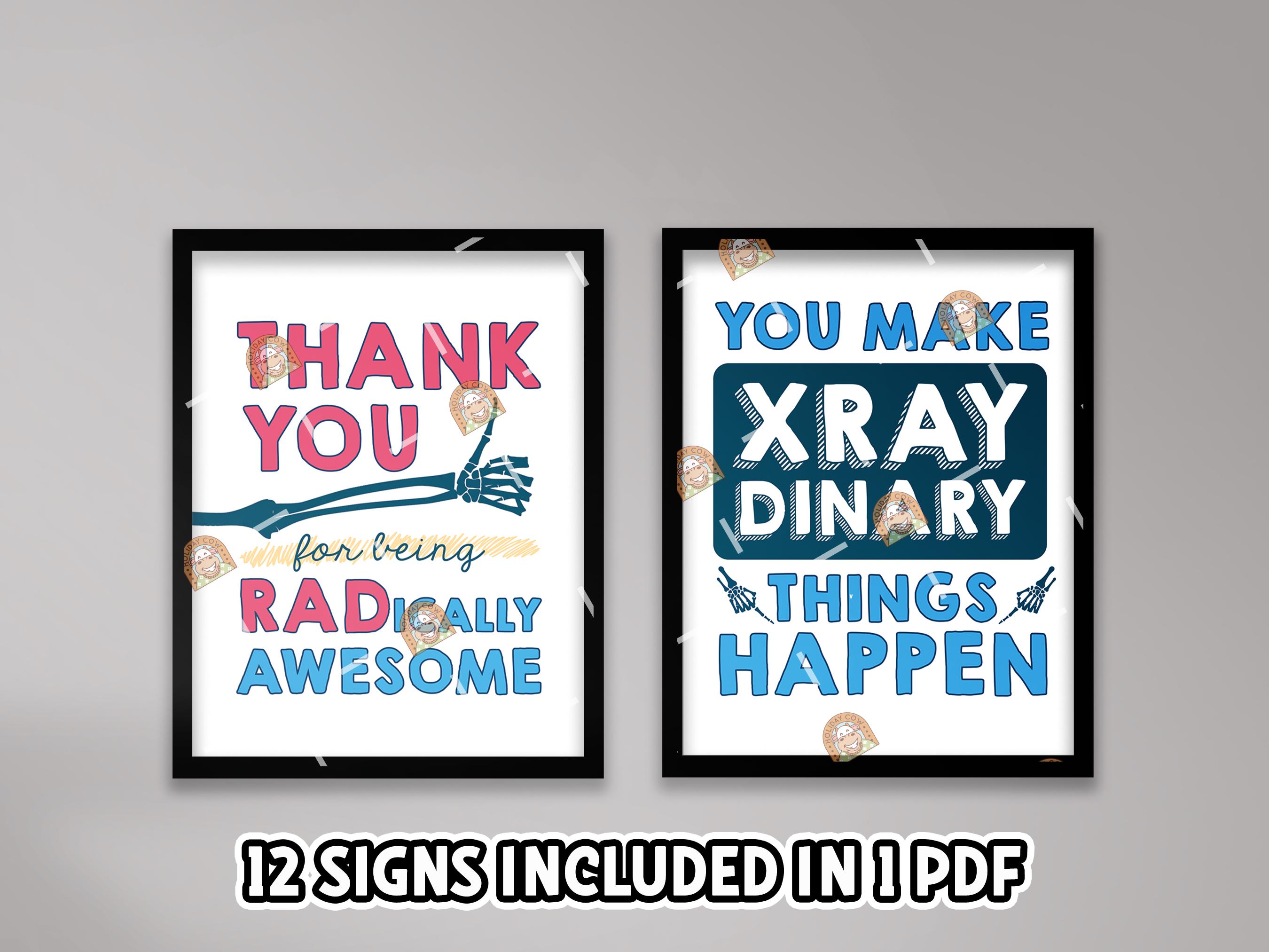 World Radiography Day Signs Printable, Radiology Technology Day Decor ...