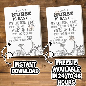 School Nurse Gift, Printable Nurse Appreciation Card, National Nurses ...